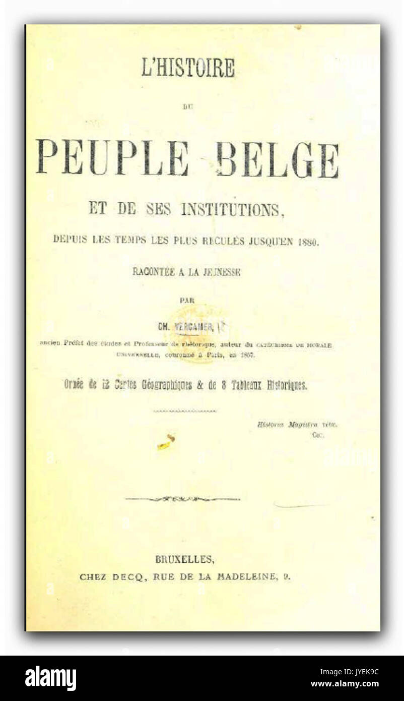 VERCAMER(1880) L' HISTOIRE Stock Photo - Alamy