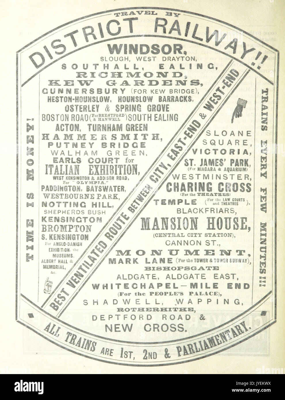 DISTRICT(1888) p008 District Railway (advertisement Stock Photo - Alamy