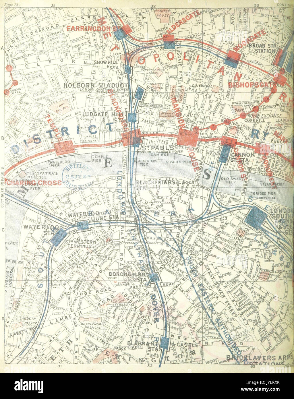 London 1888 map hi-res stock photography and images - Alamy