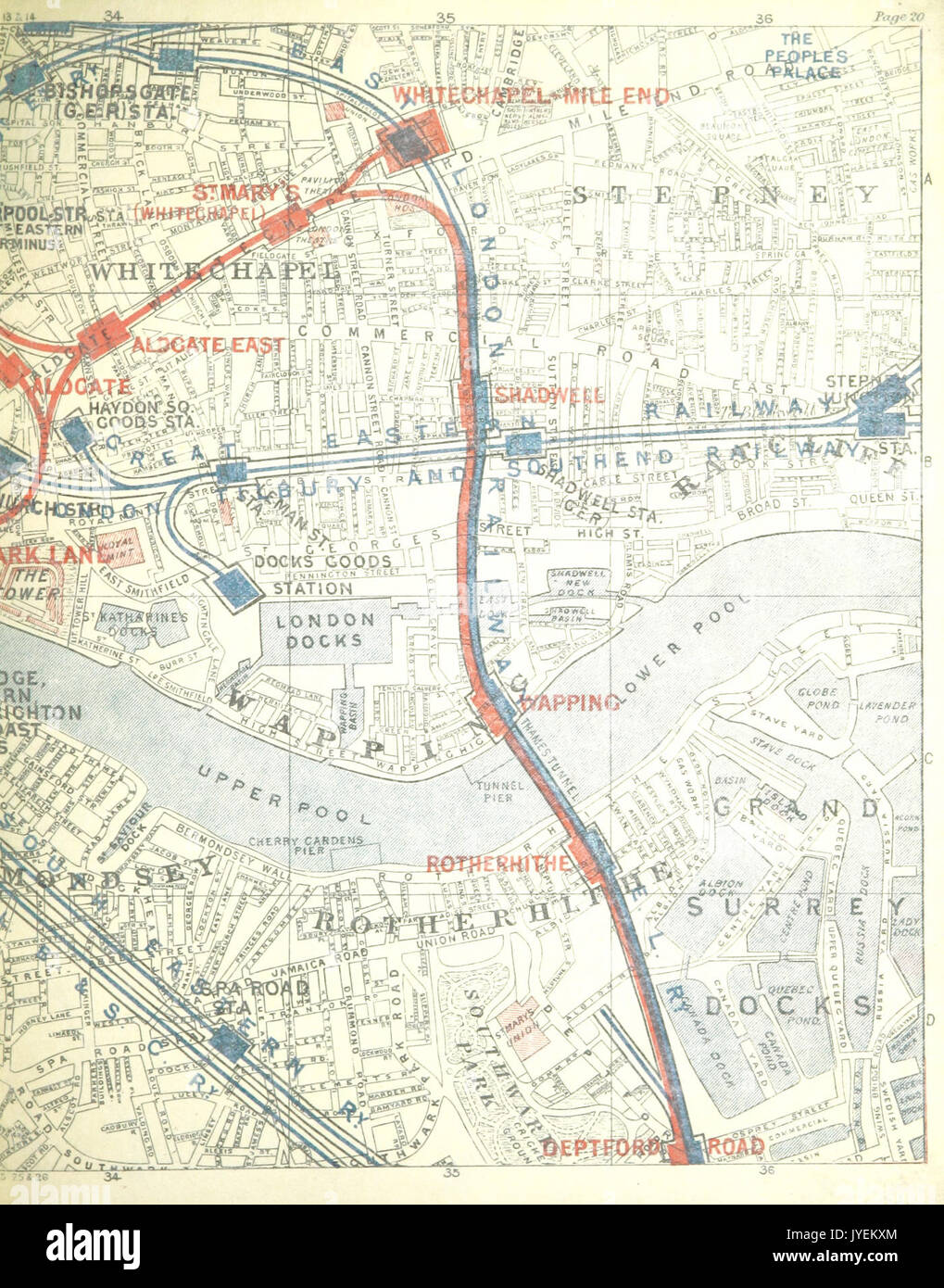 London 1888 map hi-res stock photography and images - Alamy