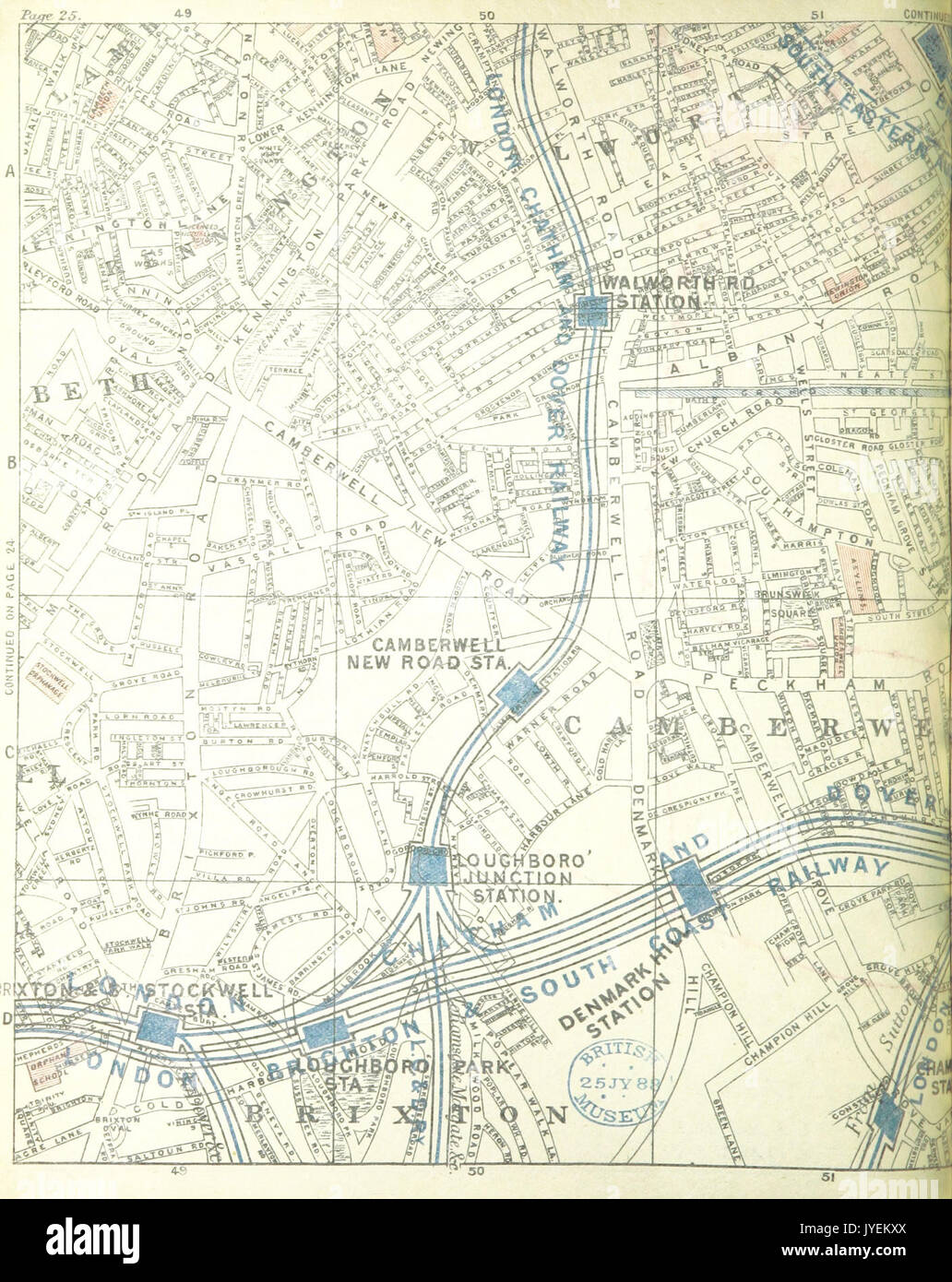 London 1888 map hi-res stock photography and images - Alamy