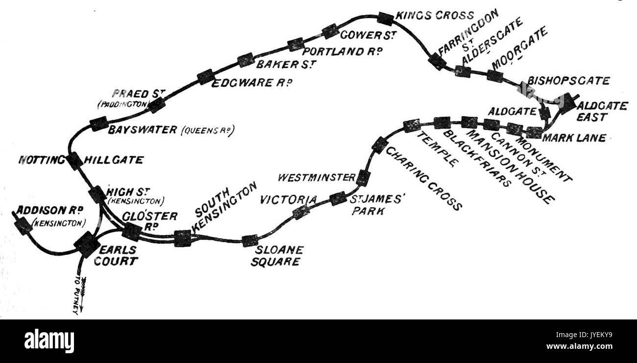 Inner circle line map hi-res stock photography and images - Alamy