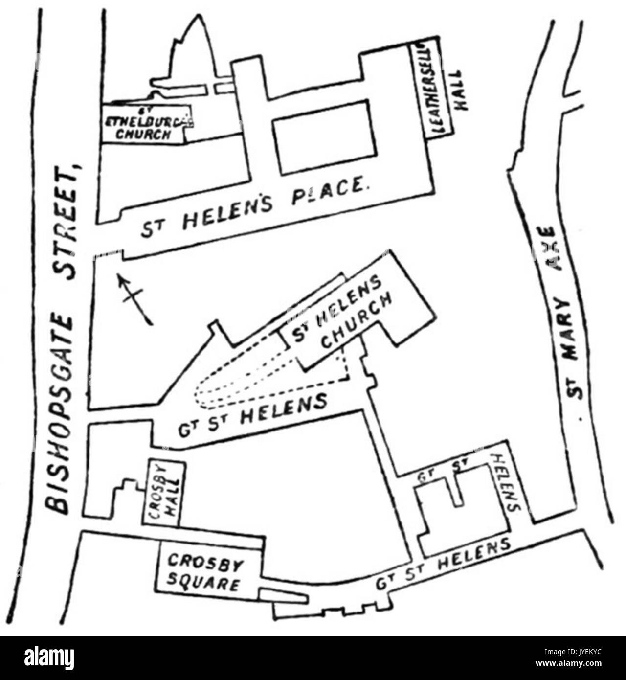 DISTRICT(1888) p057 Bishopsgate Street (map Stock Photo - Alamy