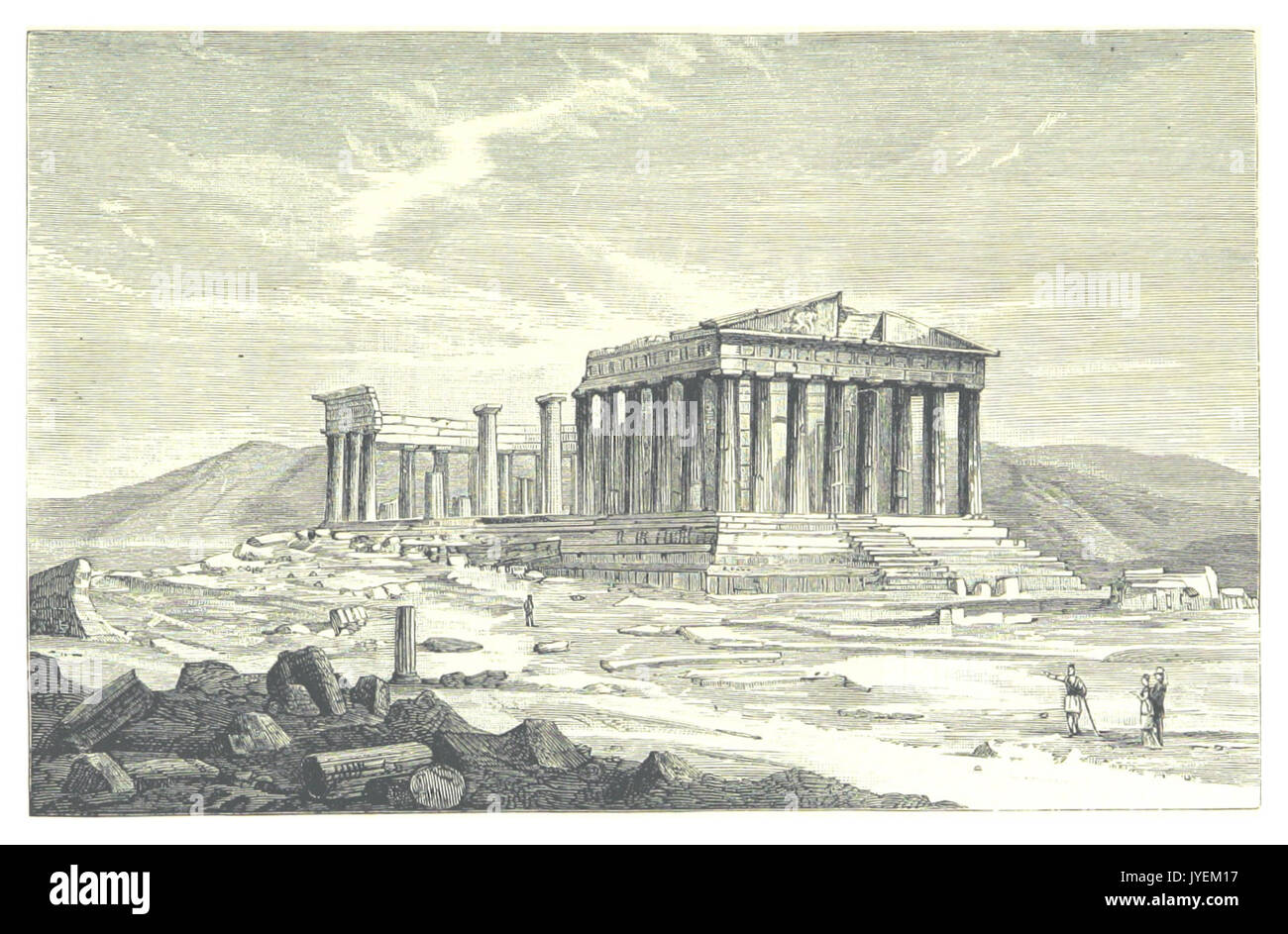 Parthenon drawing Cut Out Stock Images & Pictures - Alamy