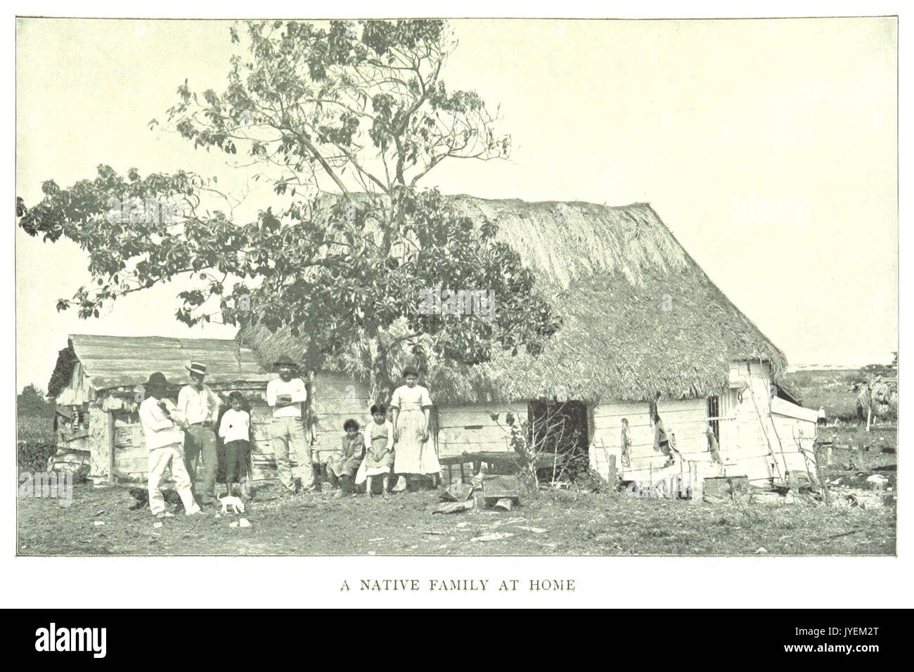 CLARK(1899) Cuba p129 A NATIVE FAMILY AT HOME Stock Photo - Alamy