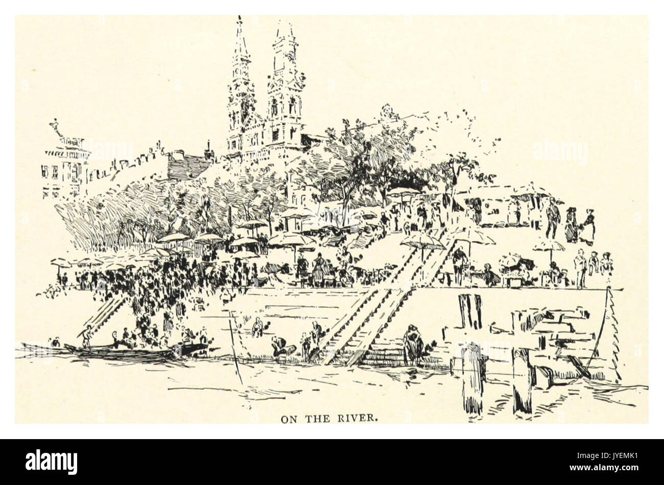 River scene art Cut Out Stock Images & Pictures - Alamy