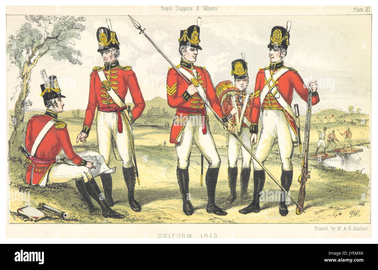 CONNOLLY(1855) Vol2, p337 (Plate 11) ROYAL SAPPERS & MINERS, UNIFORM ...
