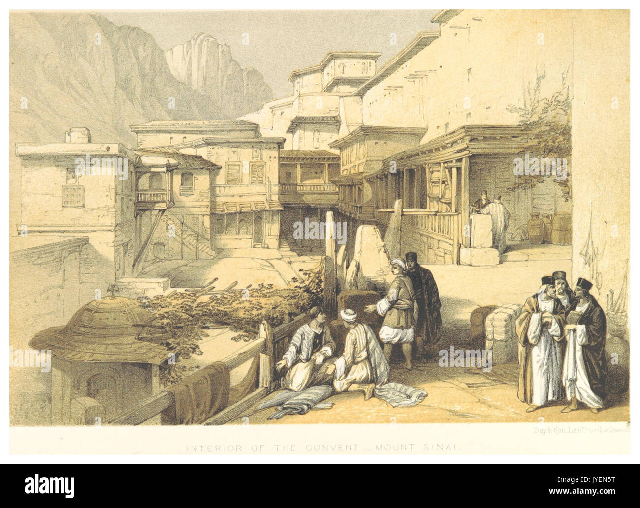 TOBIN(1855) p153 INTERIOR OF THE CONVENT MOUNT SINAI Stock Photo - Alamy