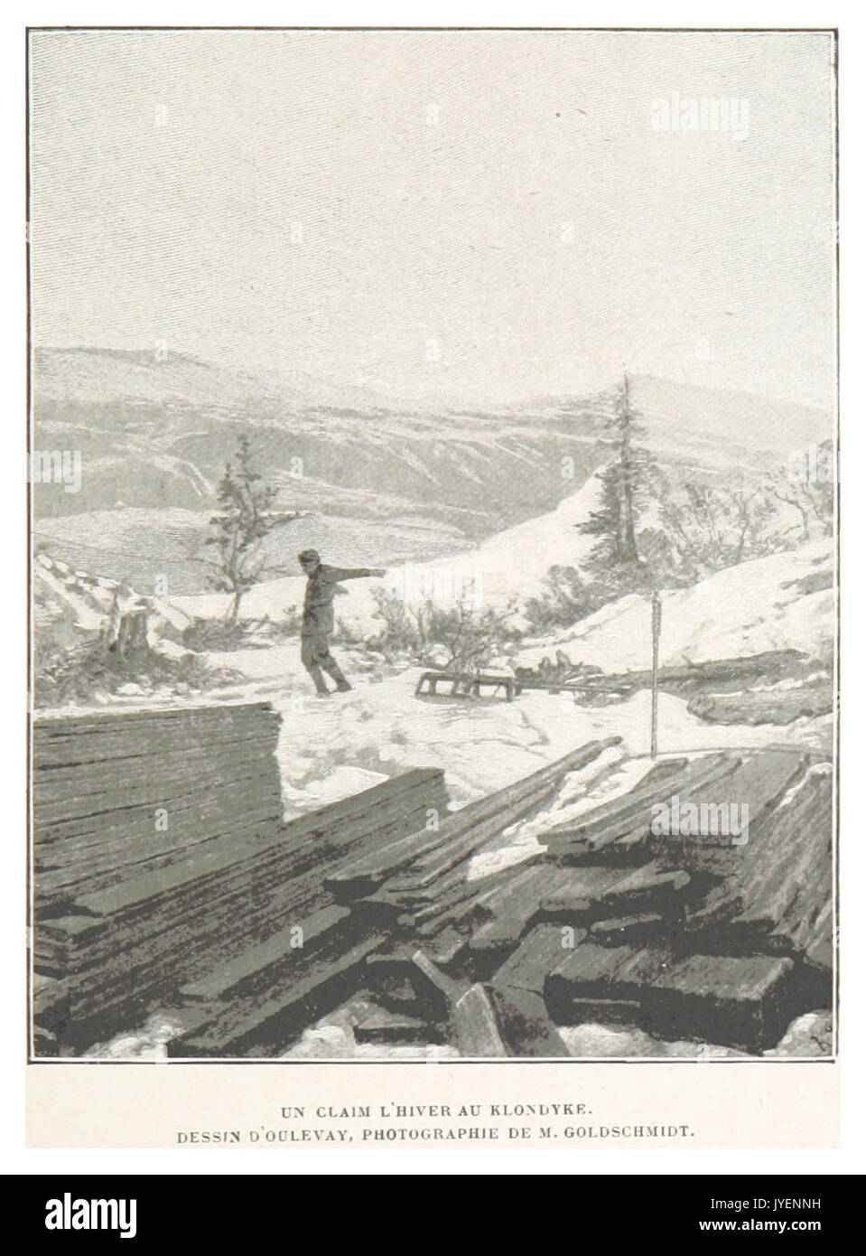BOILLOT(1899) p195 UN CLAIM L'HIVER AU KLONDYKE. DESSIN D'OULEVAY ... BOILLOT(1899) p195 UN CLAIM L'HIVER AU KLONDYKE. DESSIN D'OULEVAY ...