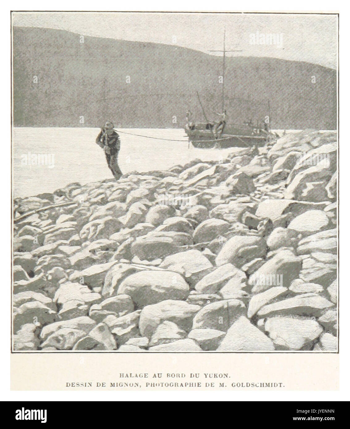 BOILLOT(1899) p201 HALAGE AU BORD DU YUKON. DESSIN DE MIGNON ... BOILLOT(1899) p201 HALAGE AU BORD DU YUKON. DESSIN DE MIGNON ...