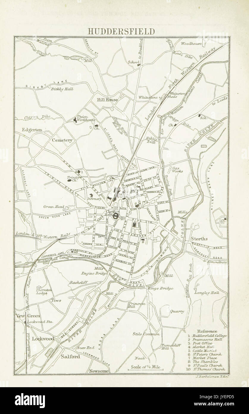 Map of huddersfield hi-res stock photography and images - Alamy