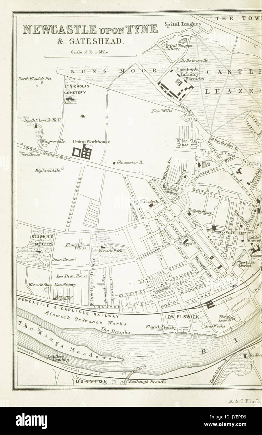 Newcastle upon tyne map hi-res stock photography and images - Alamy