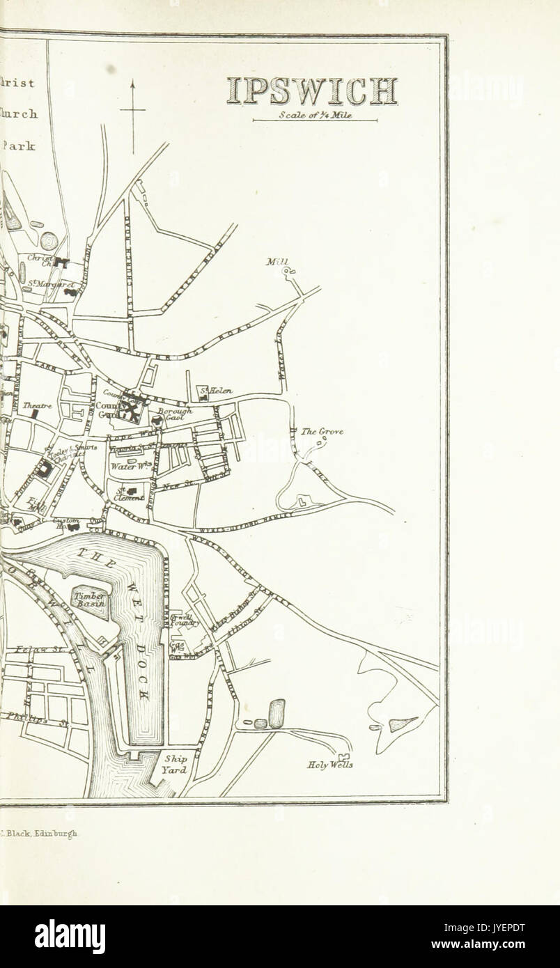 Old map ipswich hi-res stock photography and images - Alamy