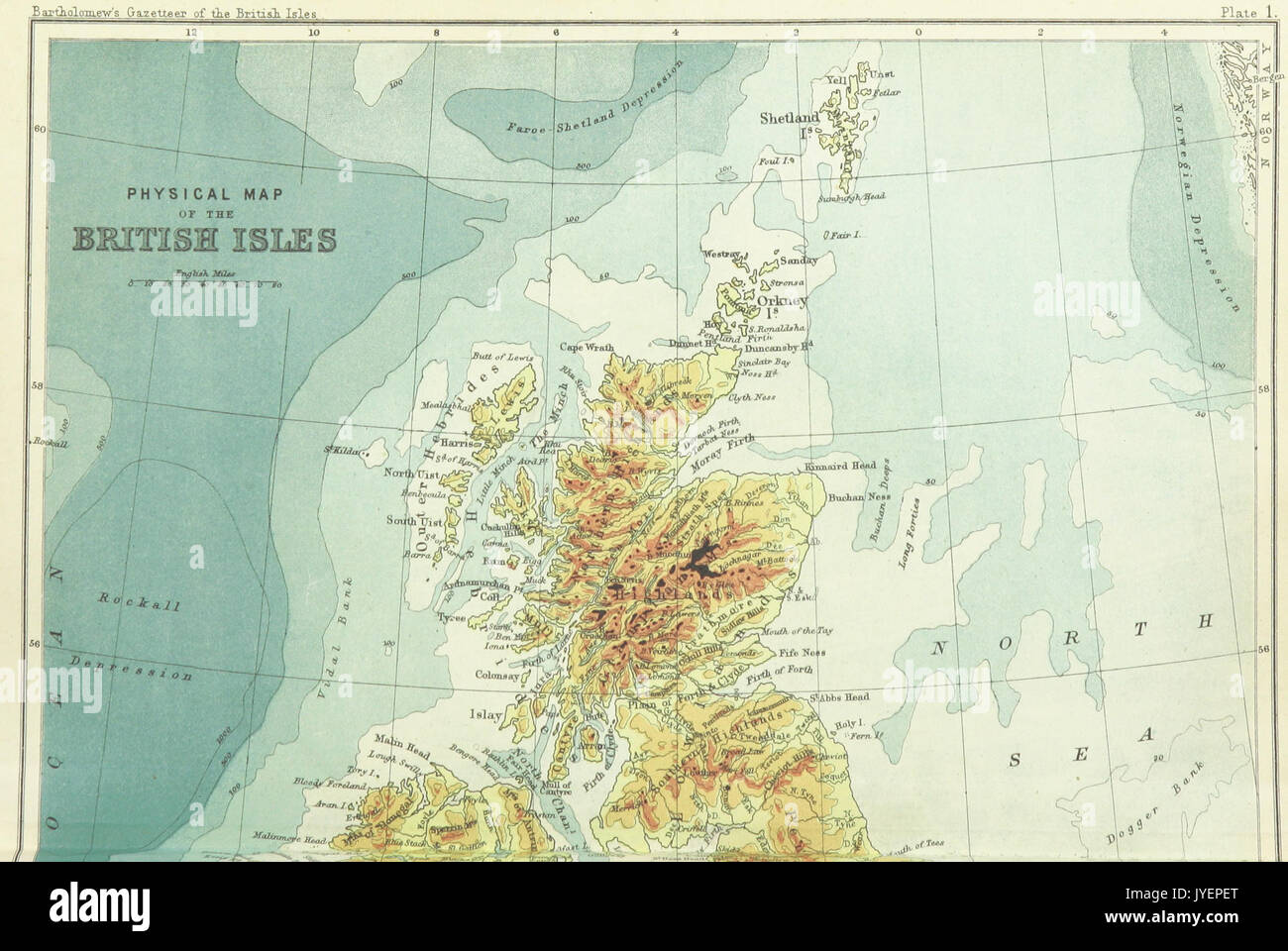 British isles map water hi-res stock photography and images - Alamy