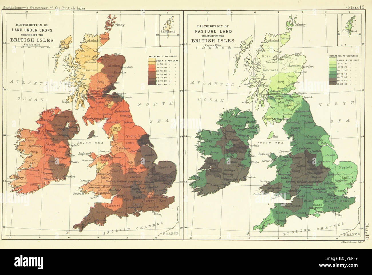 Land map british isles hi-res stock photography and images - Alamy