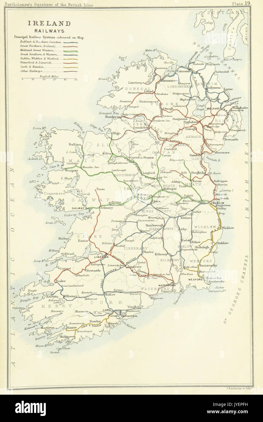 Irish railway maps hi-res stock photography and images - Alamy
