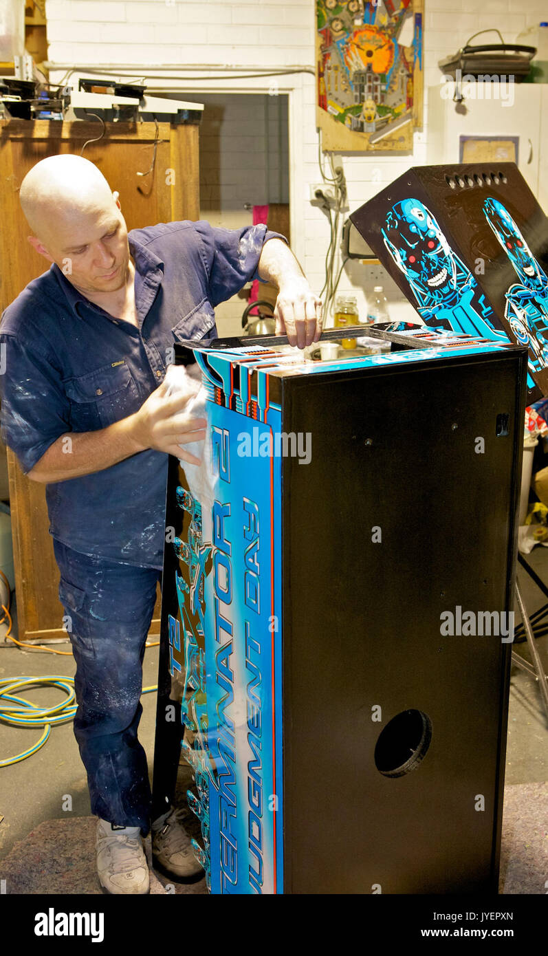 A rebuilt Terminator 2 pinball machine by Wayne Patrick Finn Melbourne ...