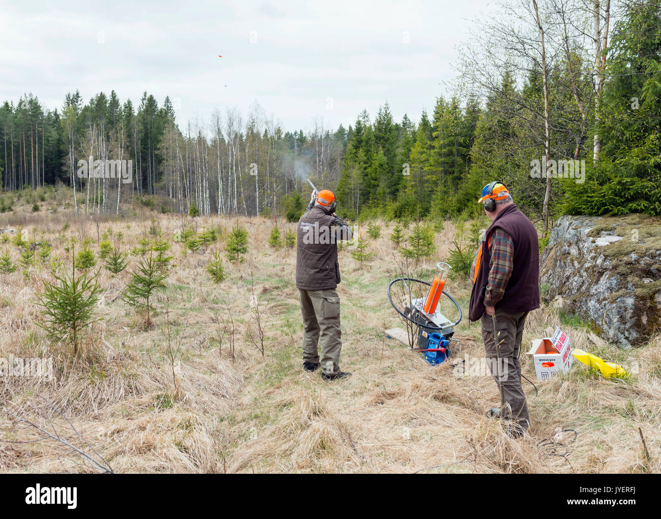 Practicing before the hunting season. Sweden Stock Photo - Alamy