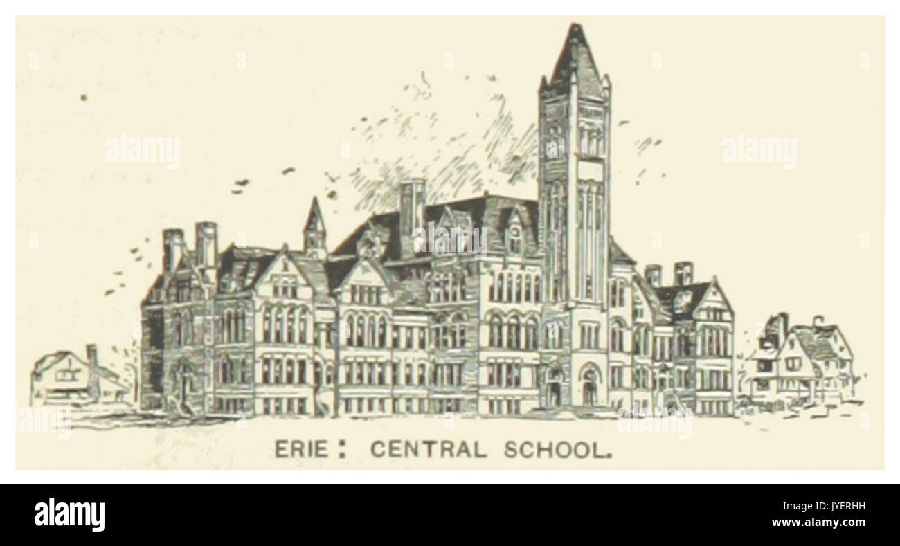 US PA(1891) p733 ERIE, CENTRAL SCHOOL Stock Photo - Alamy