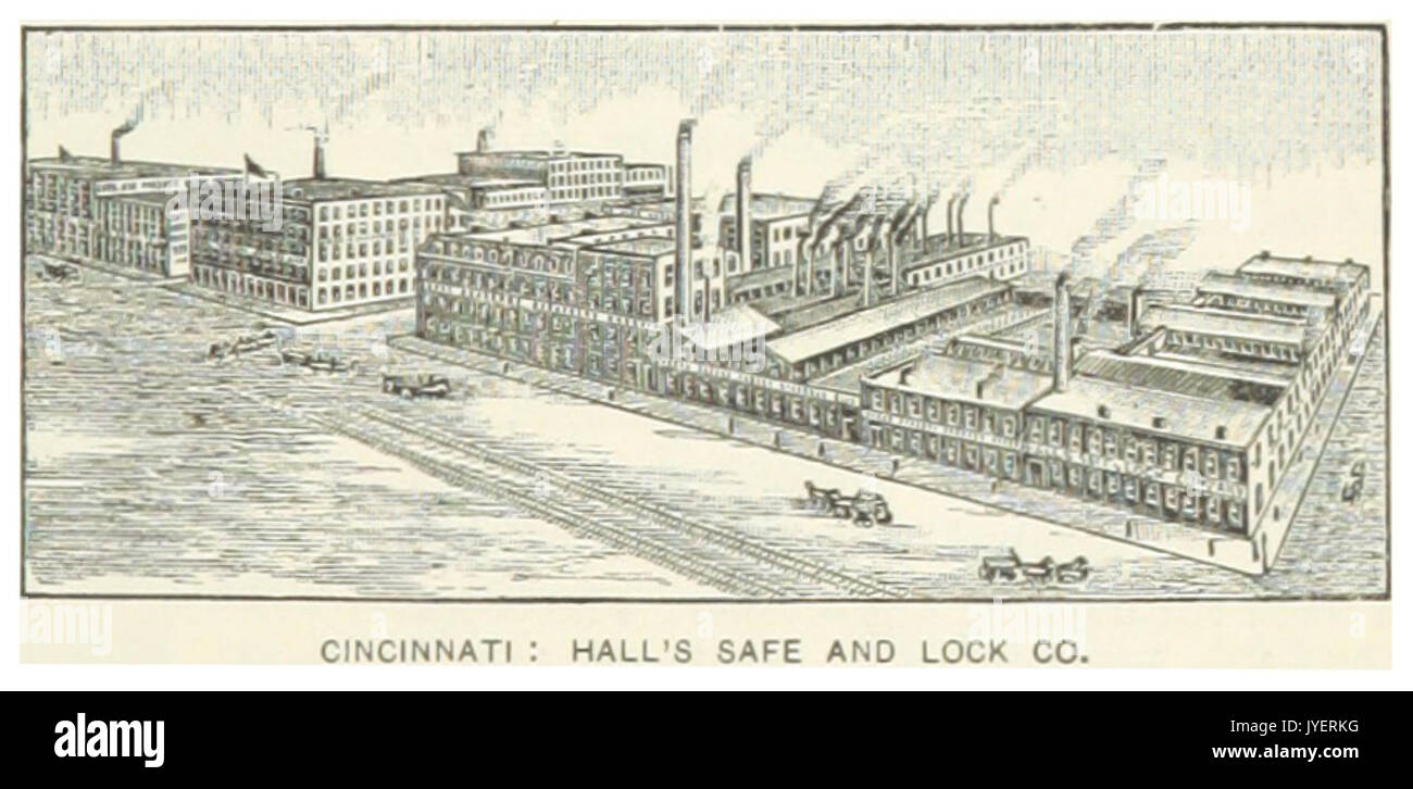 US OH(1891) p685 CINCINNATI, HALL'S SAFE AND LOCK COMPANY Stock Photo ...