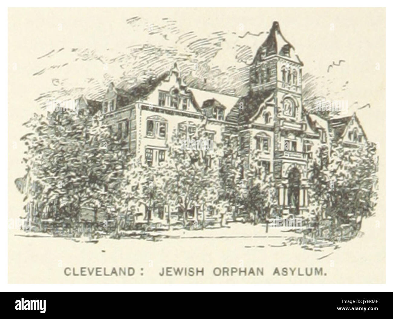 US OH(1891) p670 CLEVELAND, JEWISH ORPHAN ASYLUM Stock Photo - Alamy