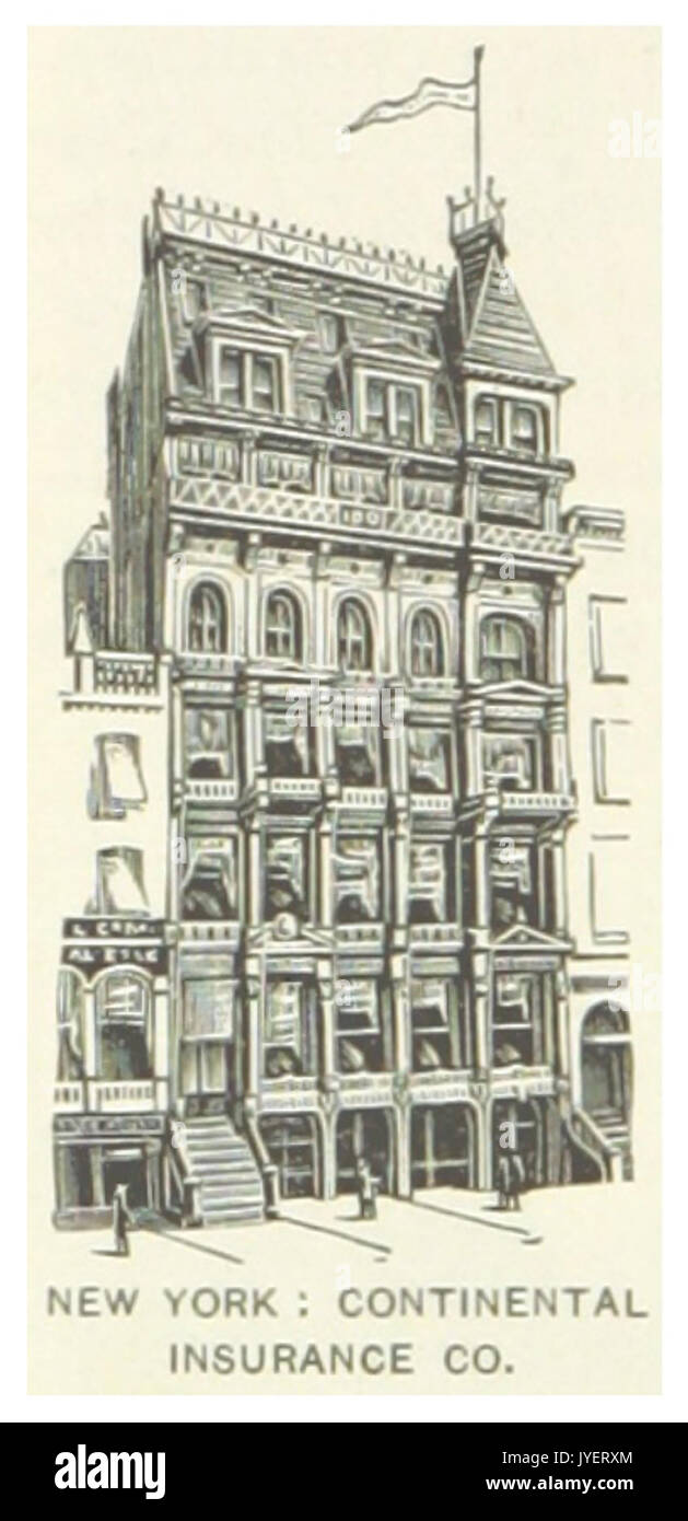 US NY(1891) p620 NYC, CONTINENTAL INSURANCE COMPANY Stock Photo - Alamy