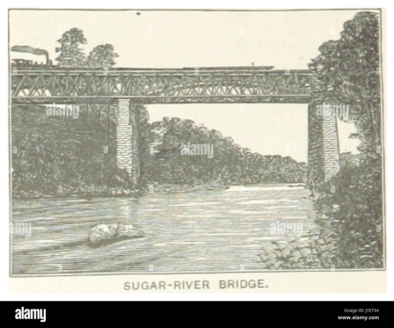 US NH(1891) p546 SUGAR RIVER BRIDGE Stock Photo - Alamy