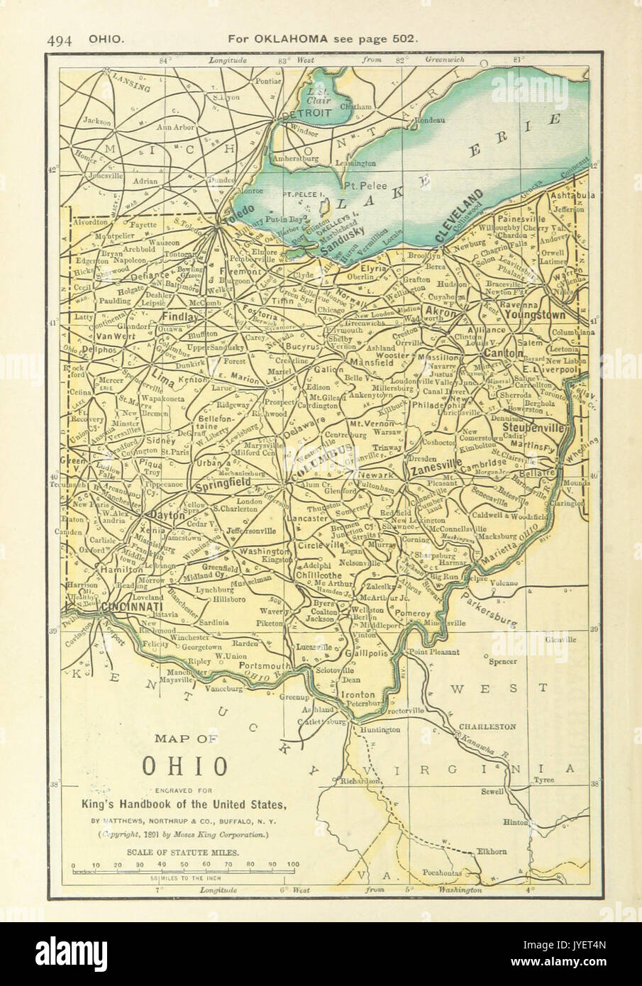 Map of ohio hi-res stock photography and images - Alamy
