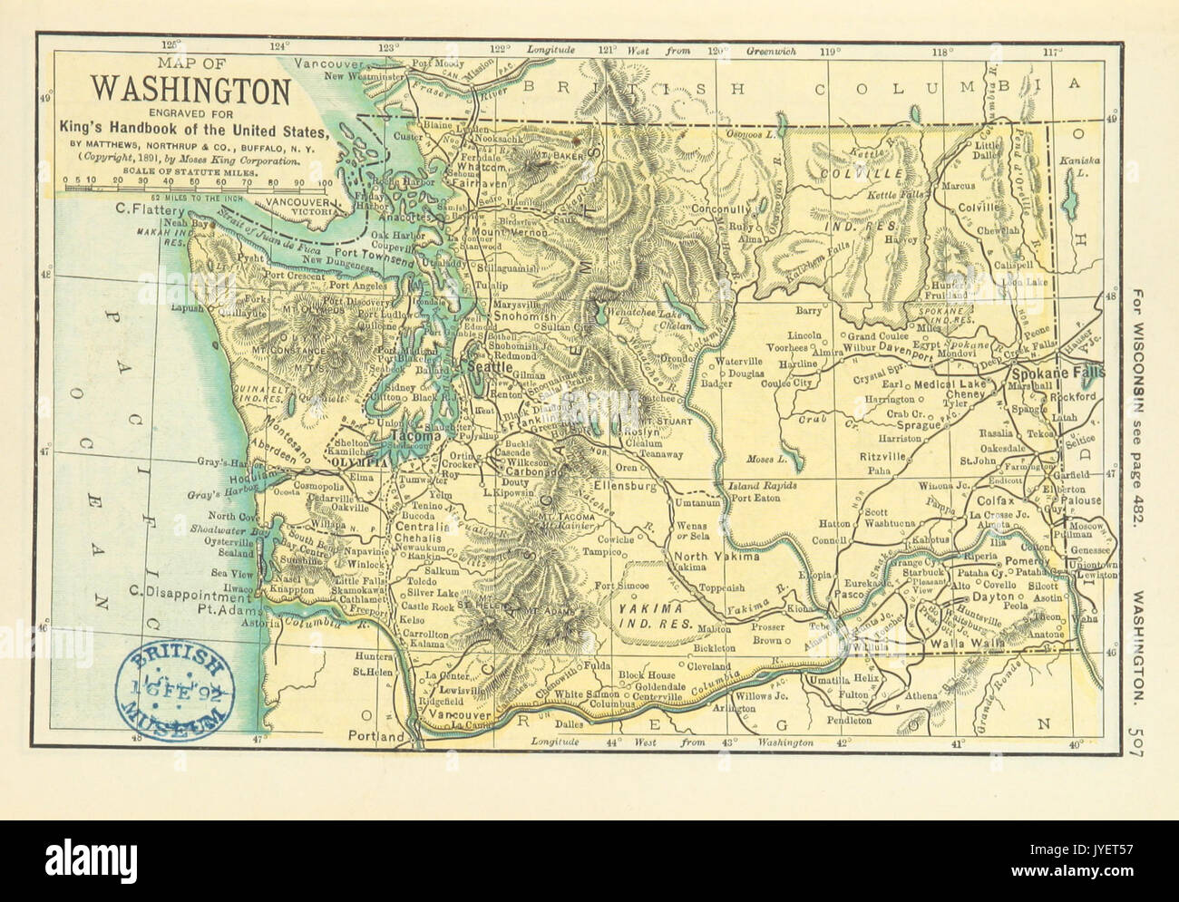 Old map washington state hi-res stock photography and images - Alamy