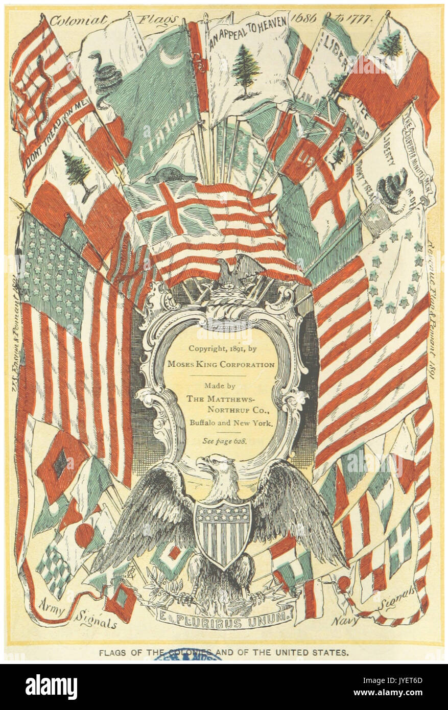 US(1891) p006 Flags of the Colonies and of the United States Stock ...