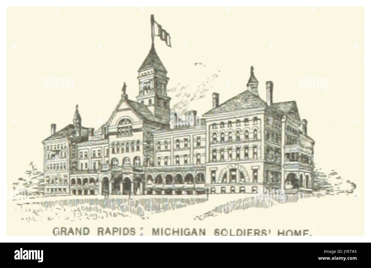 Us Mi 1891 P411 Grand Rapids Michigan Soldiers Home Stock Photo Alamy