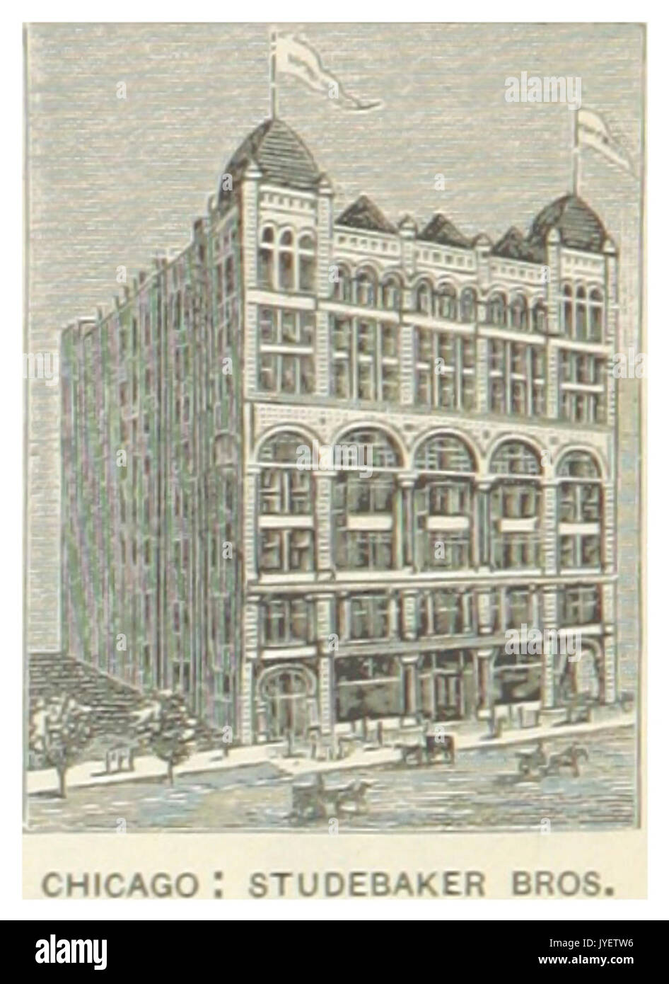 US IL(1891) p222 CHICAGO, STUDEBAKER BROS. ADMINISTRATION BUILDING ...