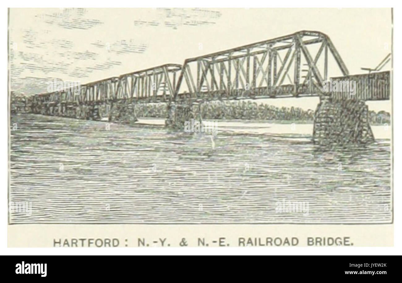 US CT(1891) p125 HARTFORD, RAILROAD BRIDGE Stock Photo - Alamy
