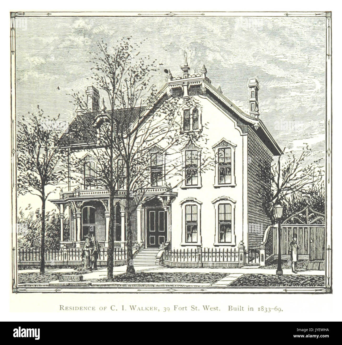 FARMER(1884) Detroit, p447 RESIDENCE OF C. I. WALKER, 39 FORT ST. WEST ...