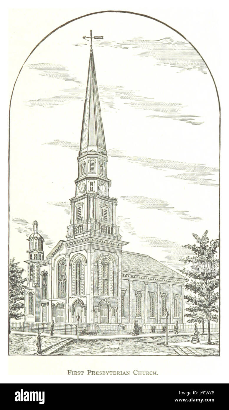 Drawing of the first presbyterian church hi-res stock photography and ...
