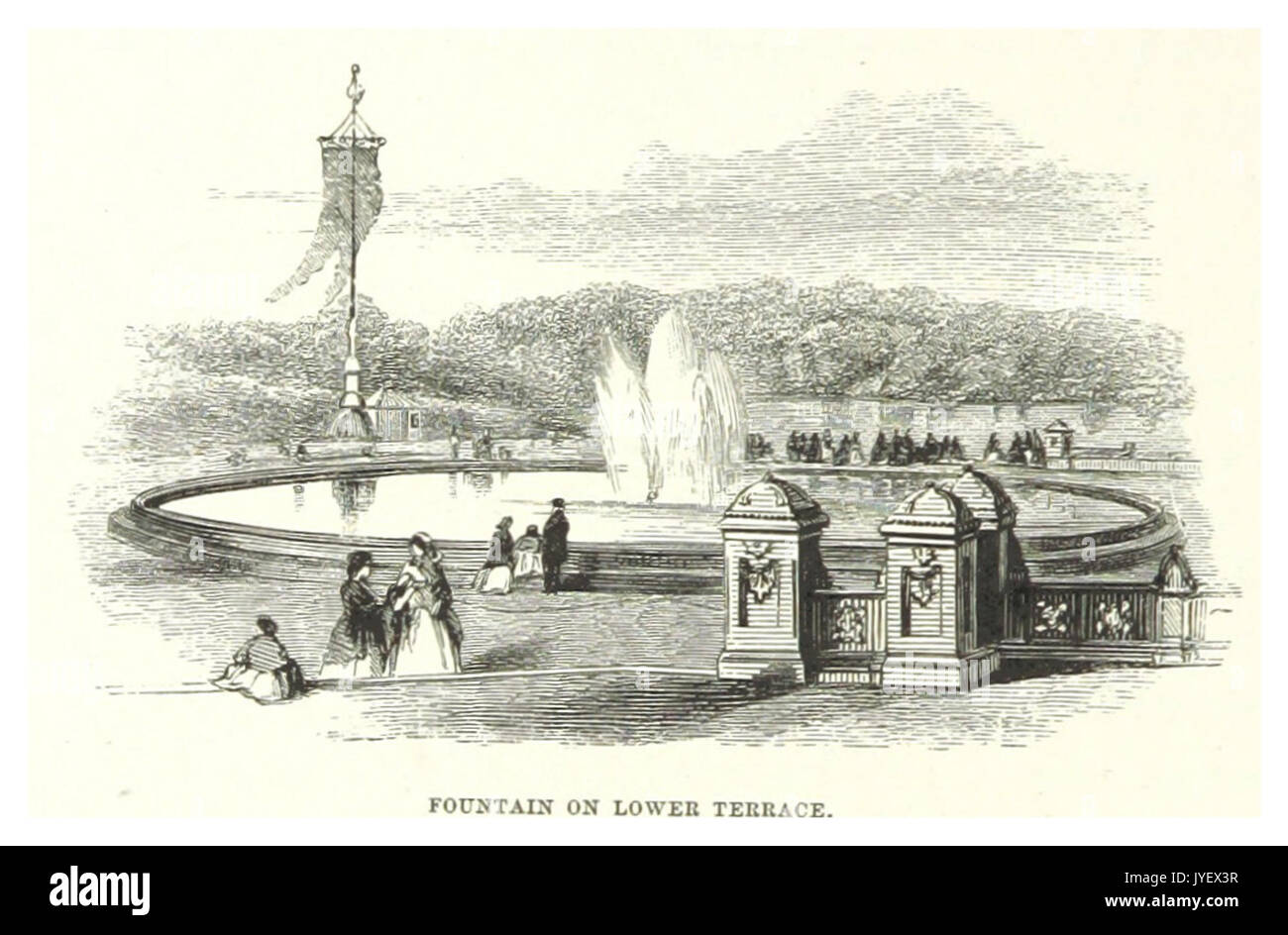 NYC CentralPark (1869) p070 Fountain on Lower Terrace Stock Photo - Alamy
