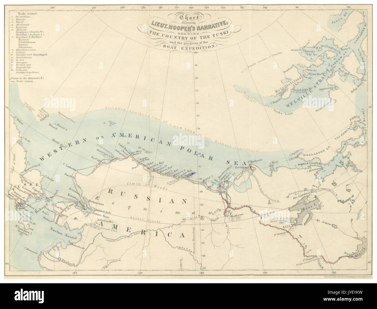HOOPER(1853) p459 THE COUNTRY OF THE TUSKI Stock Photo - Alamy