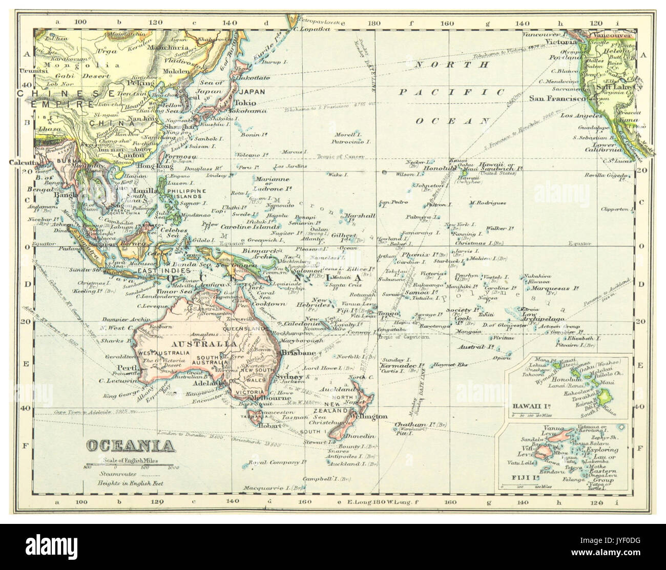 Map of oceania hi-res stock photography and images - Alamy