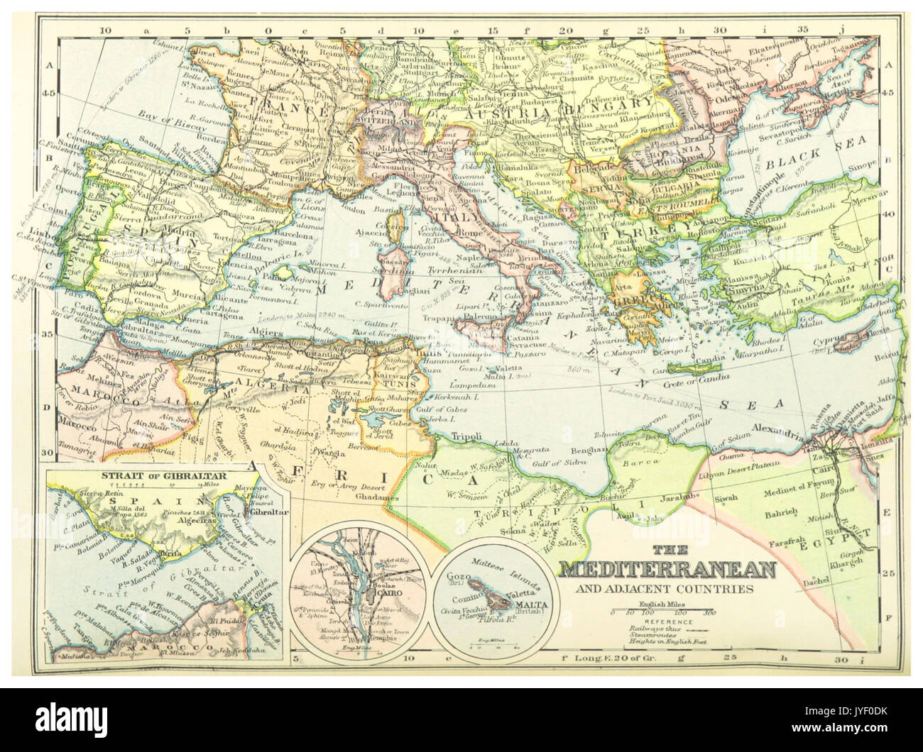 Mediterranean countries map hi-res stock photography and images - Alamy