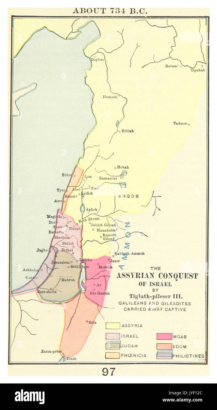 MACCOUN(1899) p119 37 ABOUT 734 B.C. ASSYRIAN CONQUEST OF ISRAEL Stock ...