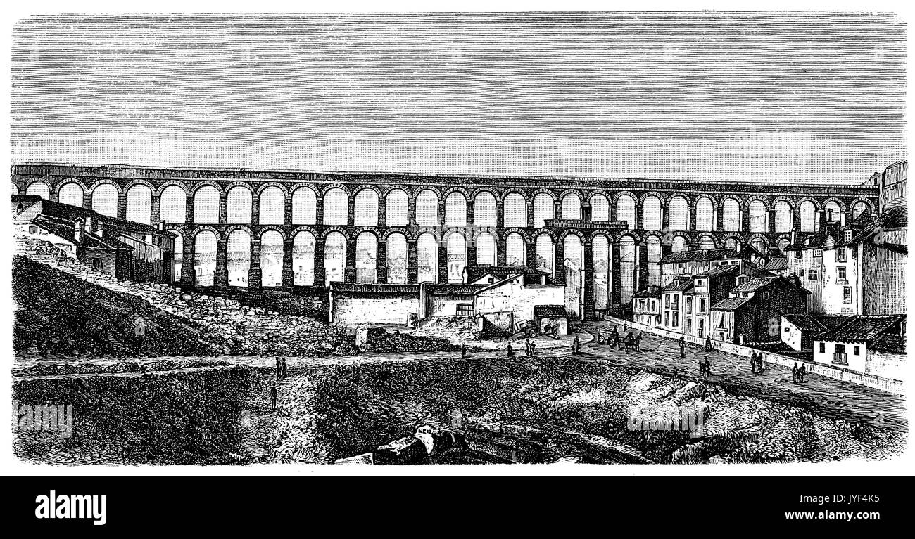 Roman aqueduct drawing hi-res stock photography and images - Alamy