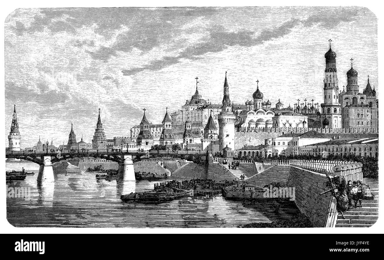Kremlin vintage Black and White Stock Photos & Images - Alamy