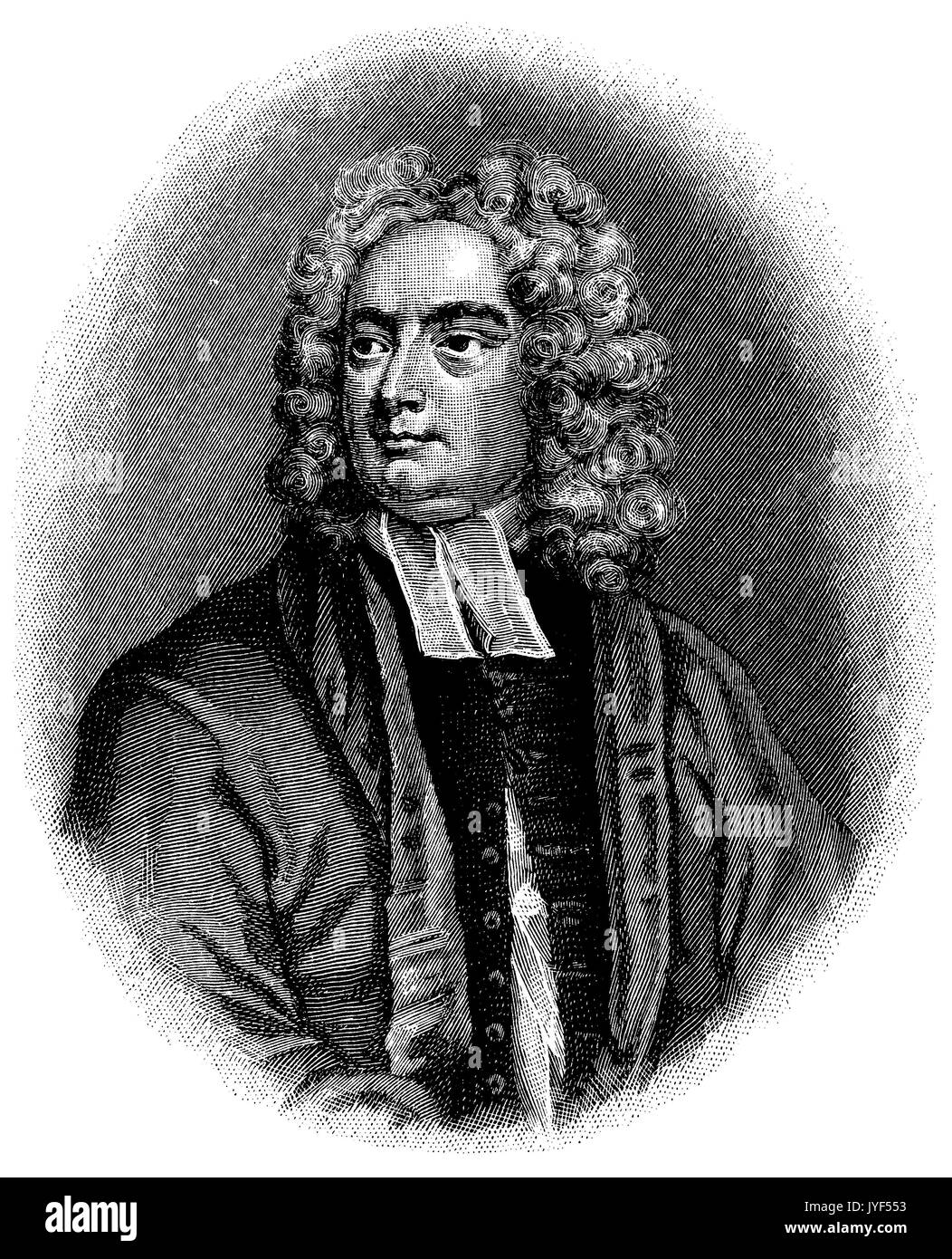 Jonathan Swift. After the engraving by G. Vertue , in the British ...