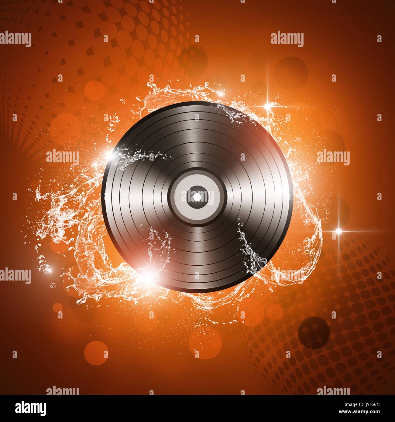 abstract funky music sound vinyl red background Stock Photo - Alamy