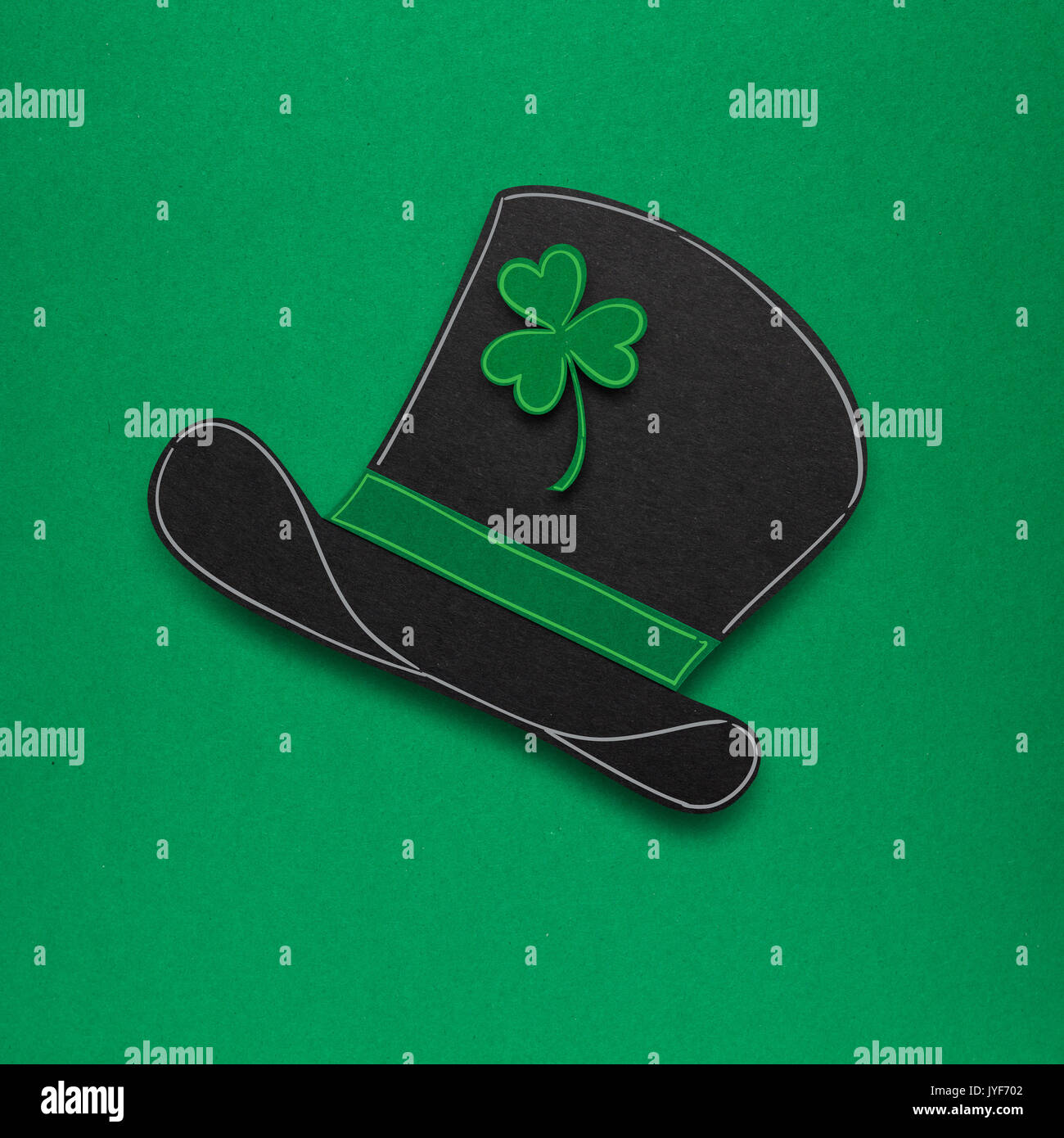 Creative St. Patricks Day concept photo of a leprechauns hat made of ...