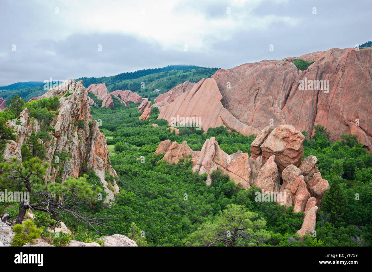 overlooking roxbourough state park and mountains in douglas county ...