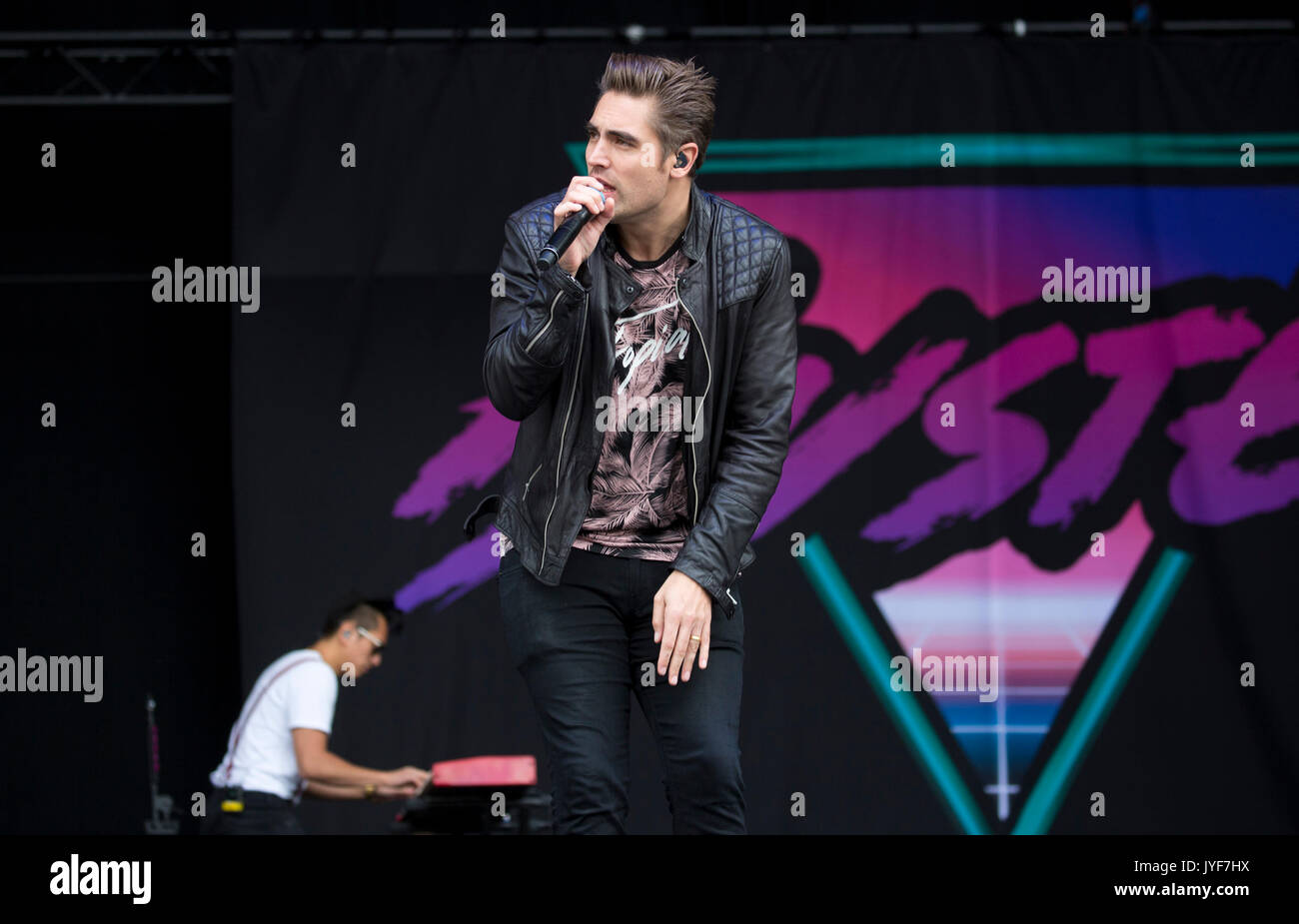 Charlie Simpson of Busted performs on the Supervene Stage during V ...
