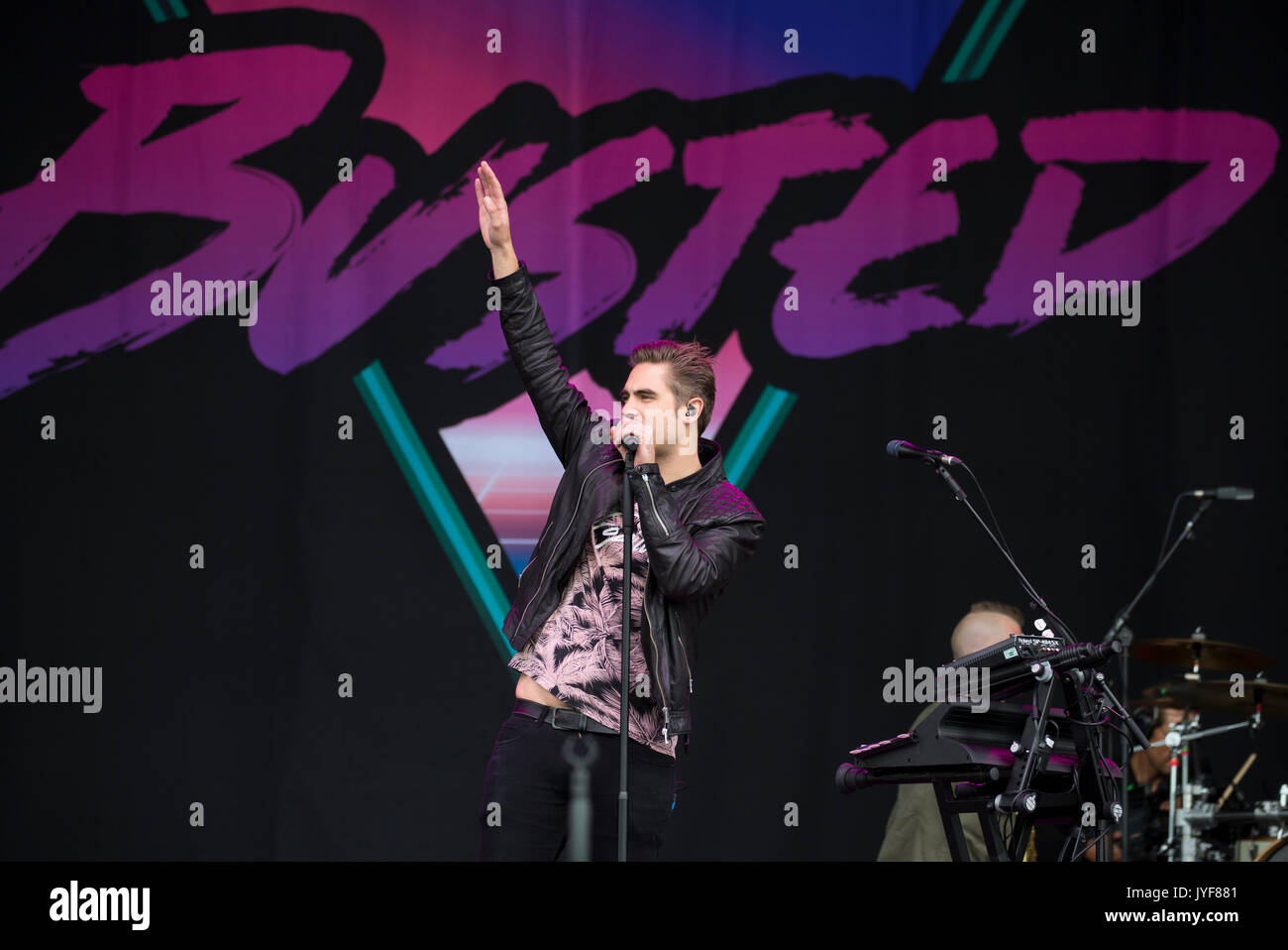 Lead vocalist Charlie Simpson form Busted plays at the Supervene Stage ...