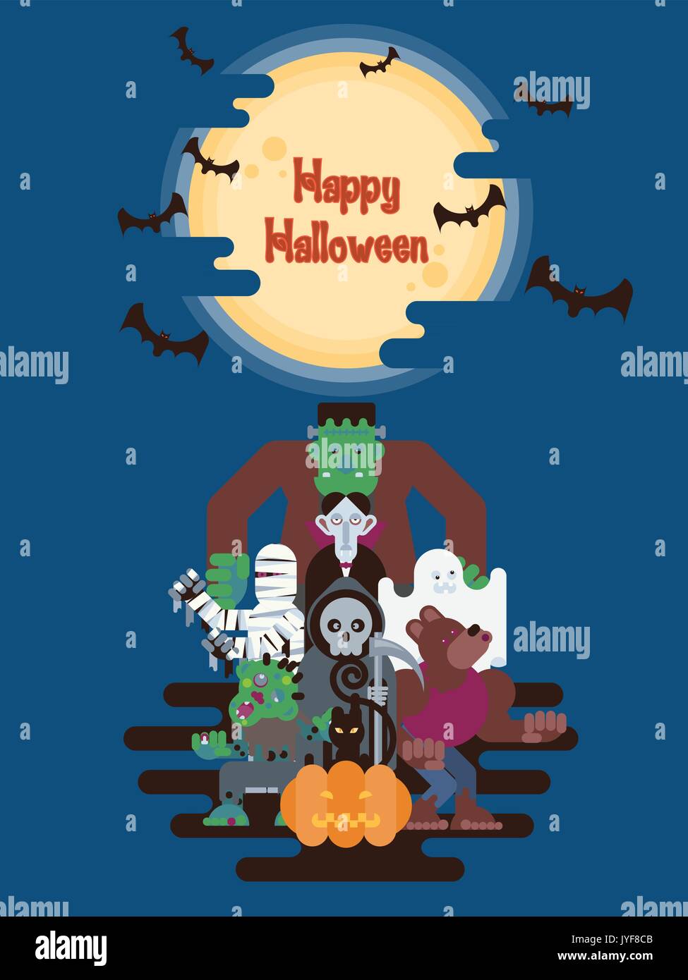 Mummy skeleton character trick Stock Vector Images - Alamy