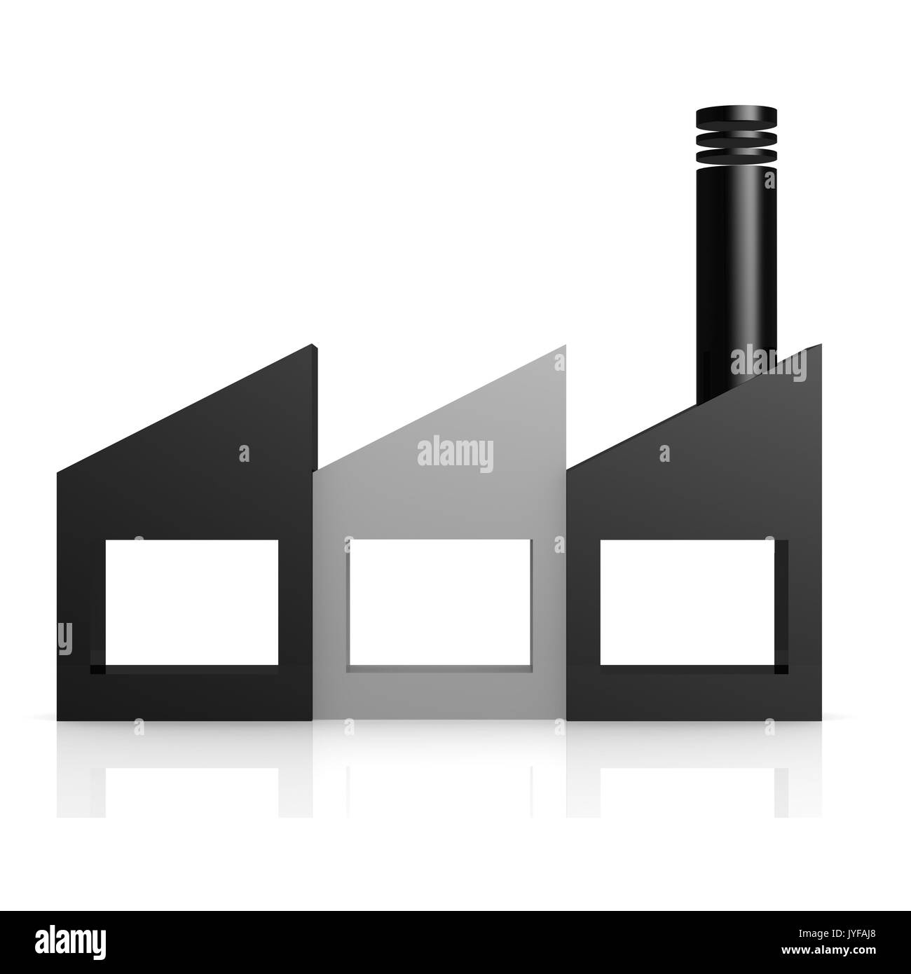 Industry factory silhouette Cut Out Stock Images & Pictures - Alamy